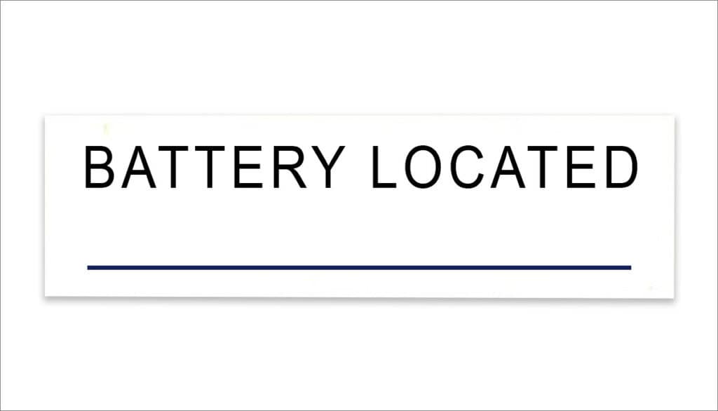Battery Located (WBL) | Industrial Engraving Solutions