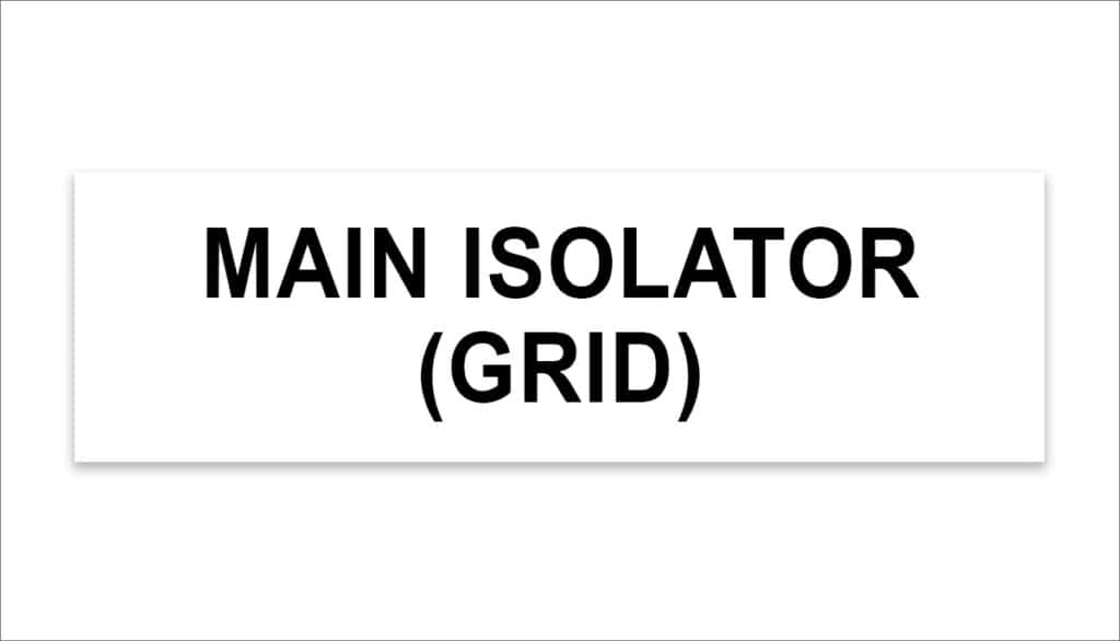 Main Isolator (Grid) (wmins) | Industrial Engraving Solutions